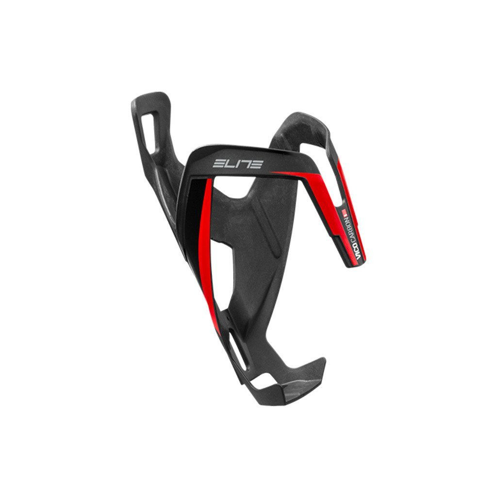 Porta-bidón Elite Vico Carbono Negro mate-Rojo con inyección de carbono